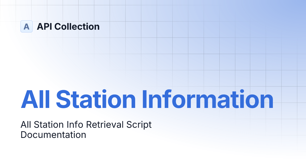 All Station Information | API Collection