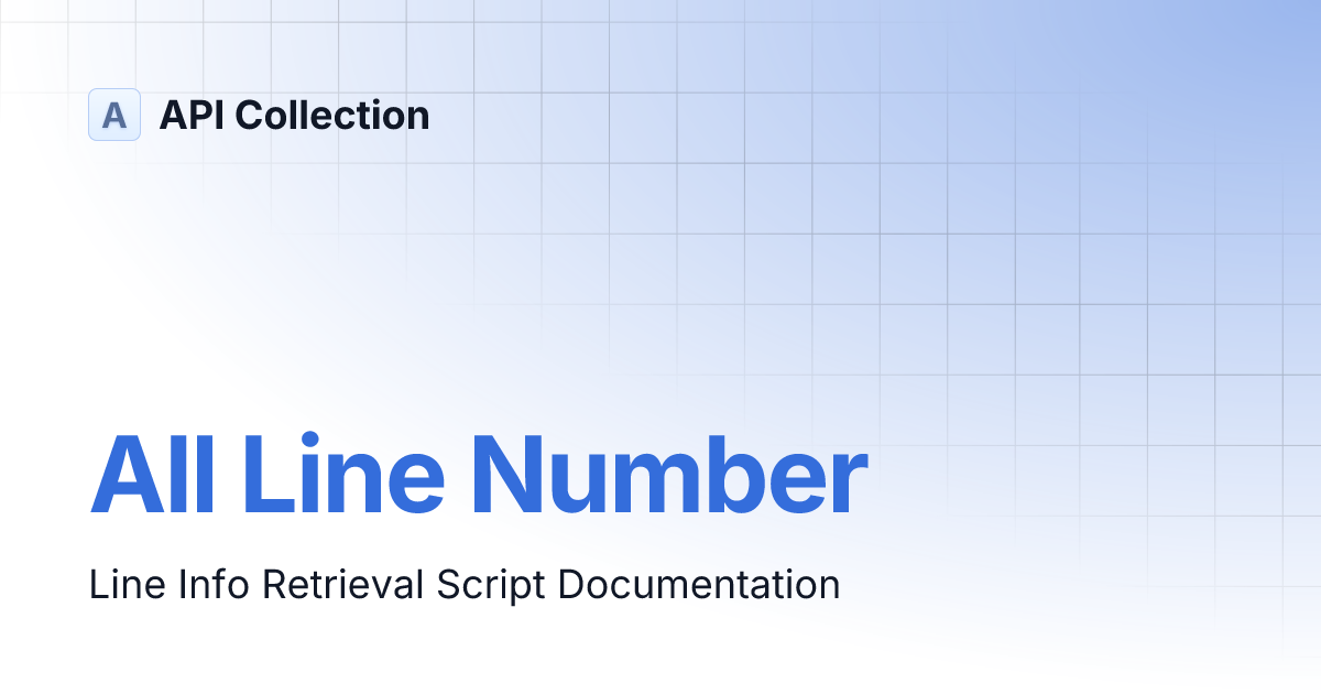 All Line Number | API Collection