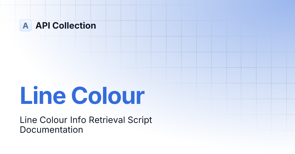 Line Colour | API Collection